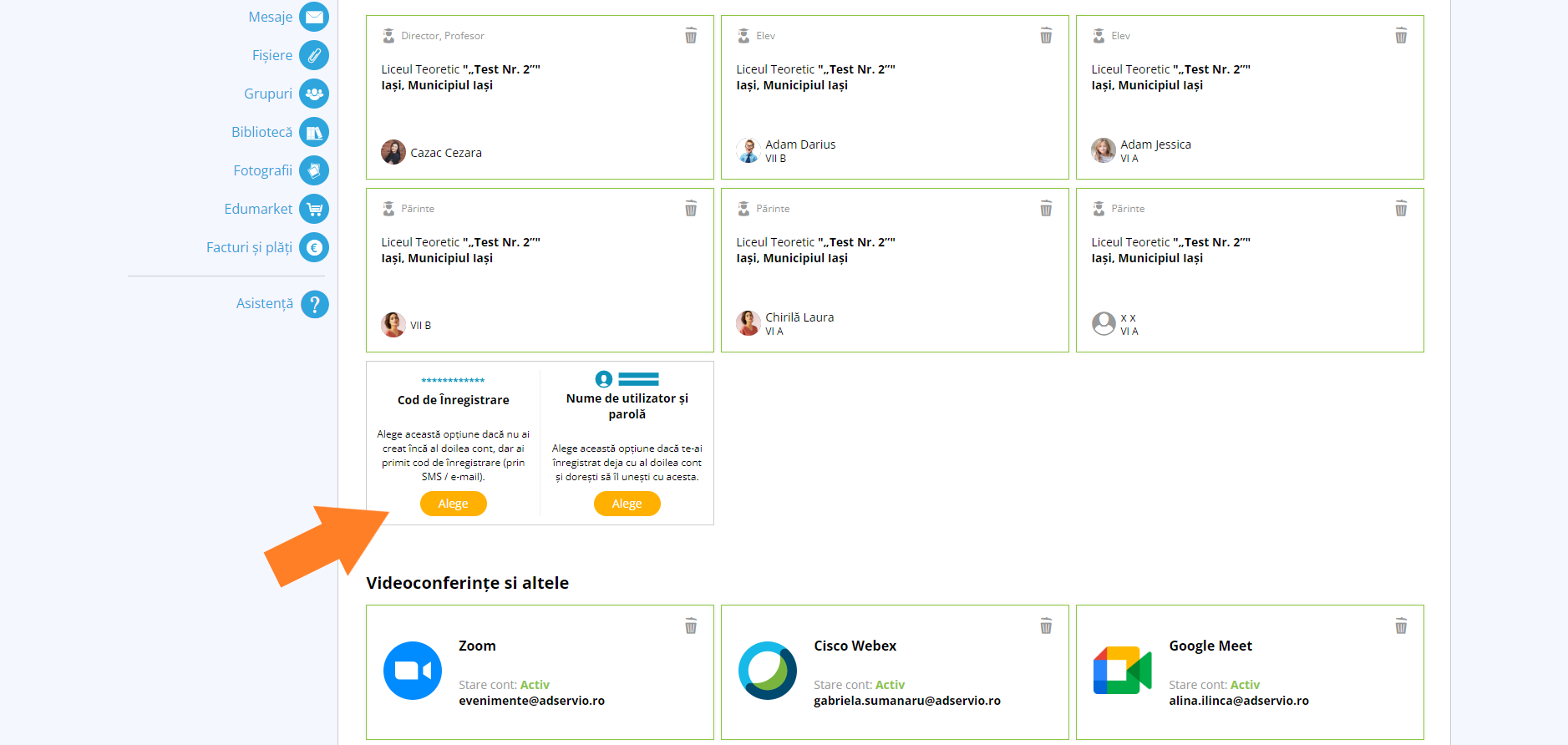 Cum unific două sau mai multe conturi Adservio? - Manual web - Adservio