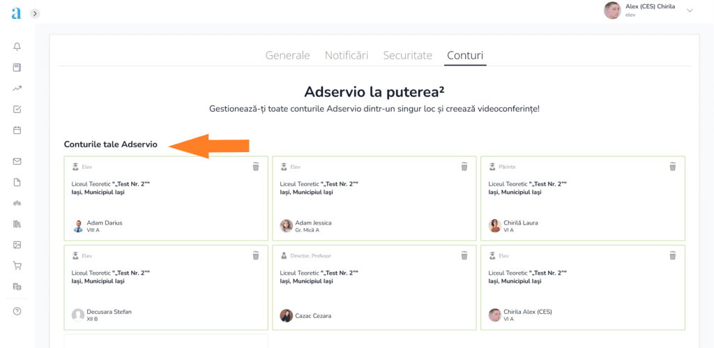 Cum unific două sau mai multe conturi Adservio? - Manual web - Adservio