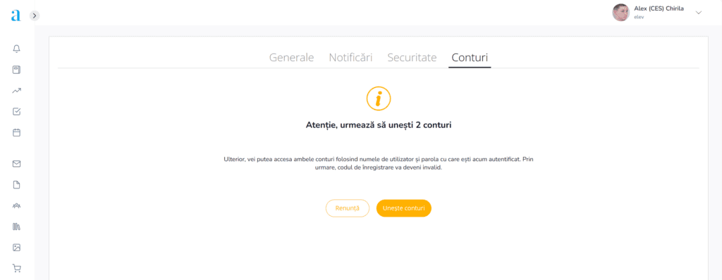 Cum unific două sau mai multe conturi Adservio? - Manual web - Adservio