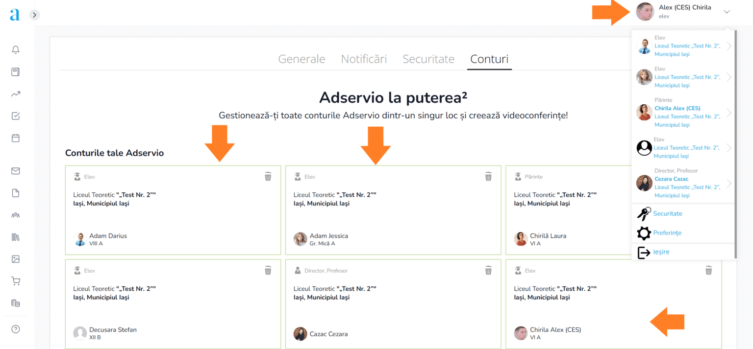 Cum unific două sau mai multe conturi Adservio? - Manual web - Adservio