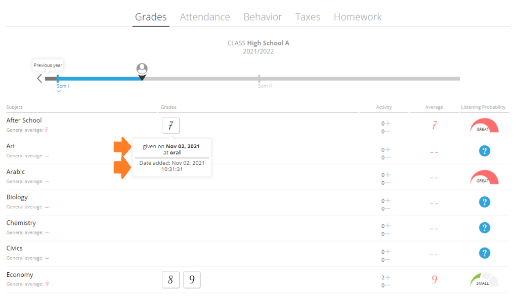 How do I check my child's grades? - Manual web - Adservio